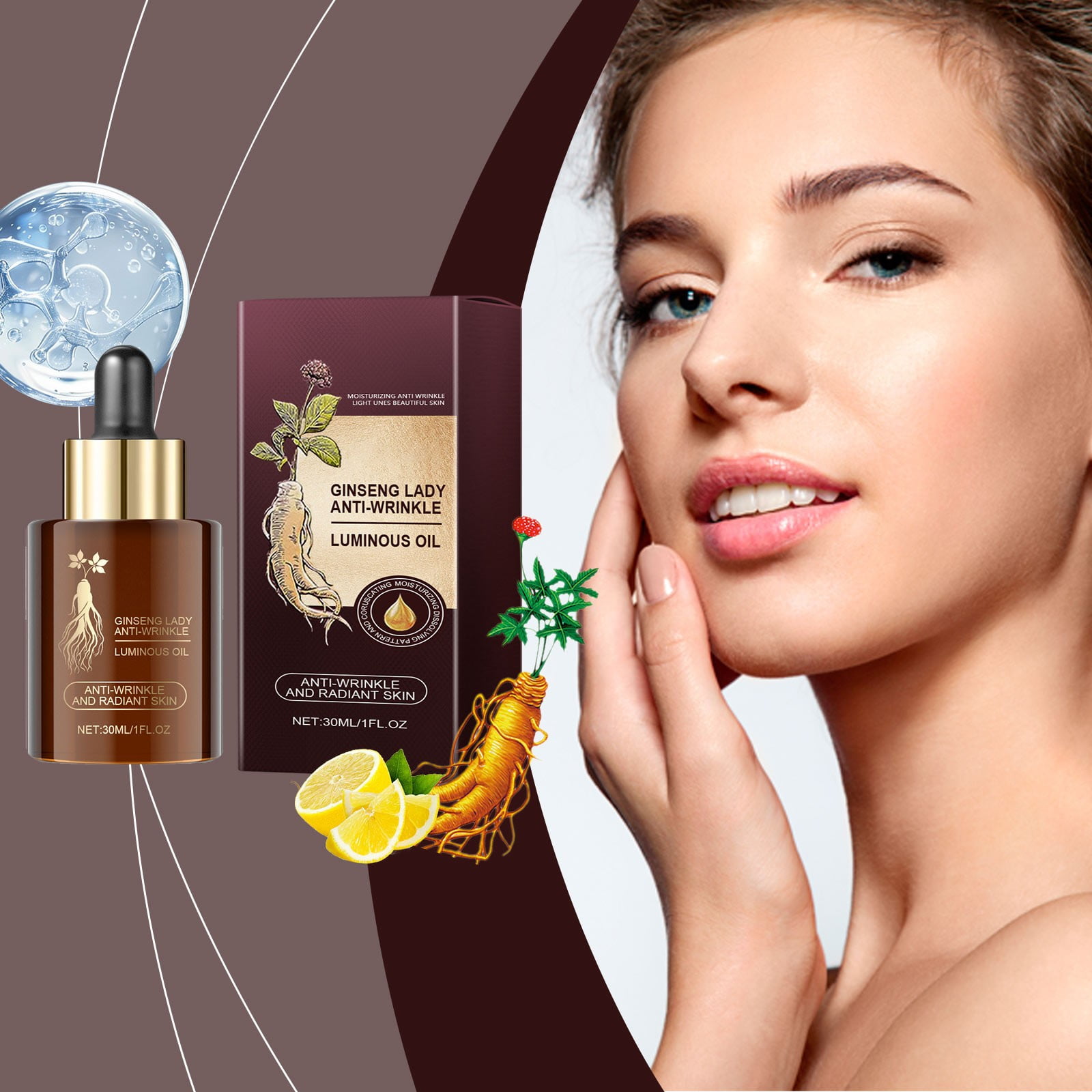 Aursykel Ginseng Lady Luminous Oil for Wrinkle Reduction Moisturizing ...