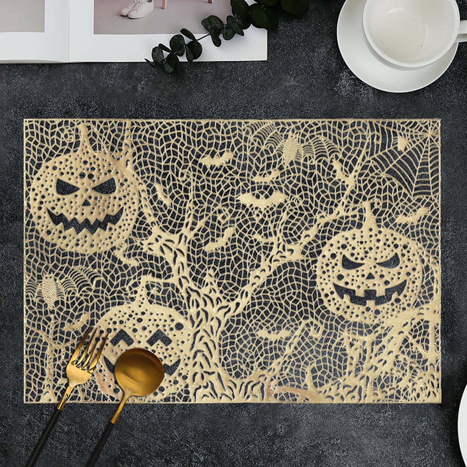 Aursykel Halloween Placemat Halloween Decorations Indoor Outdoor Party ...