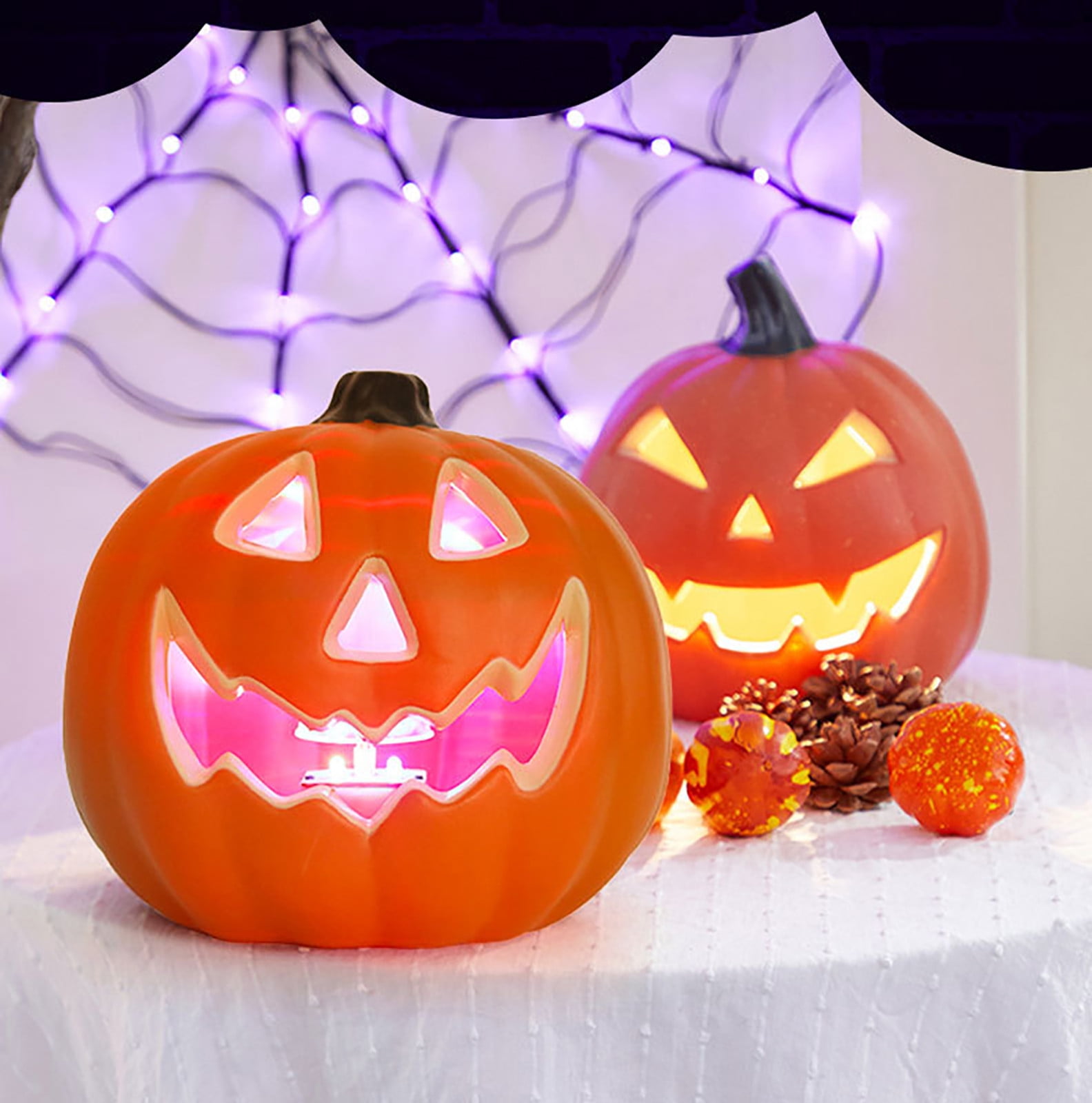 Aursykel Halloween Pumpkin Lantern Led Lights Halloween Decorations ...