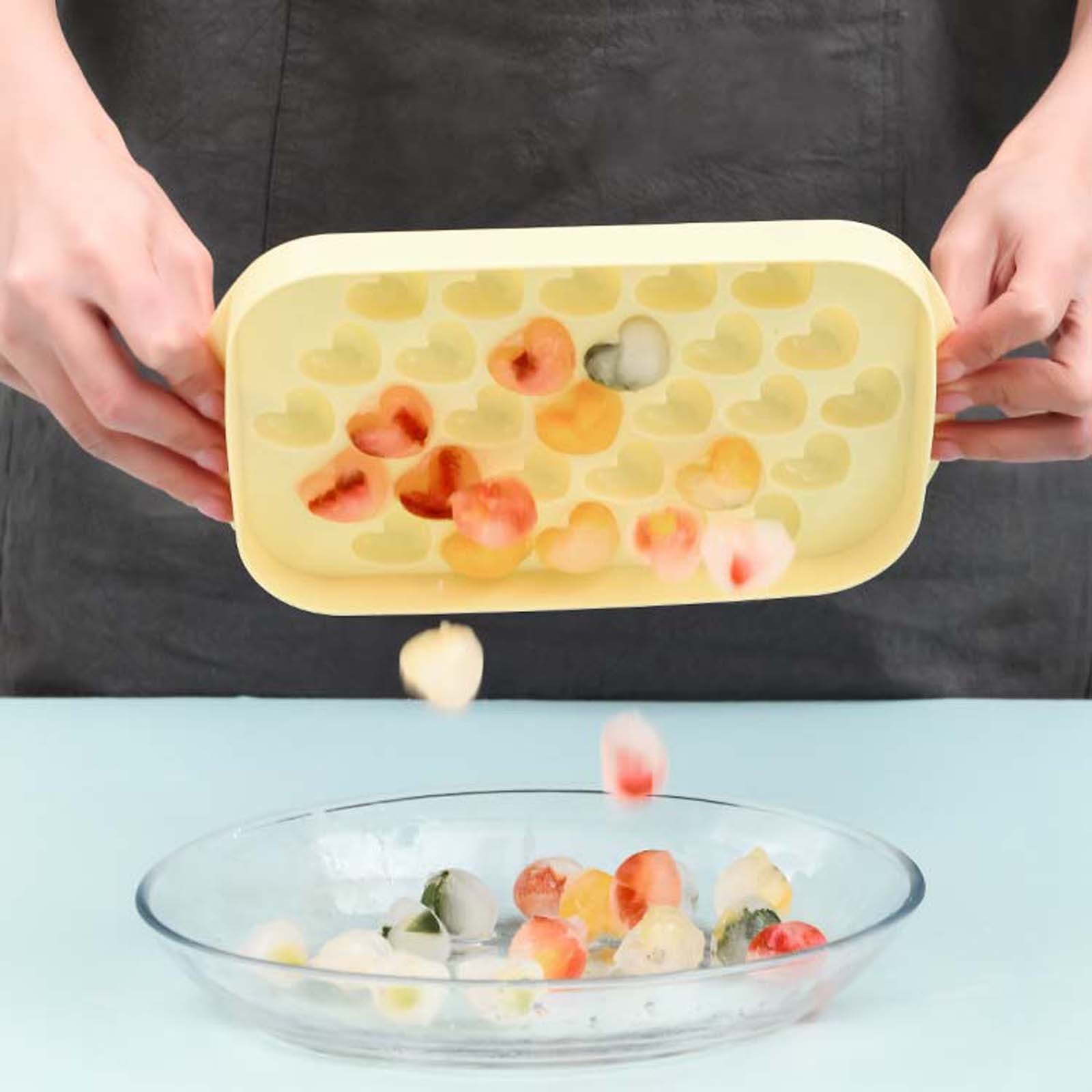 Aursykel Heart Shaped Ice Tray Molds for Quick Freezing and Fast ...