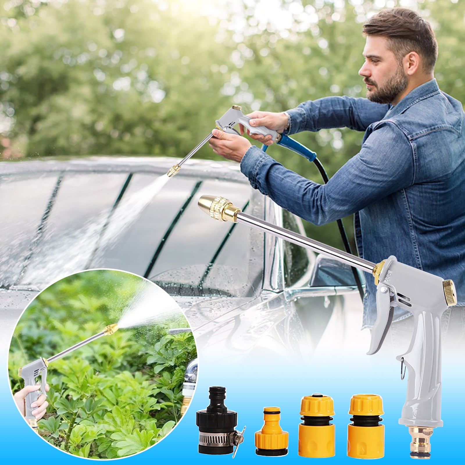 Aursykel High Pressure Hose Nozzle for Garden Car Wash and Window ...