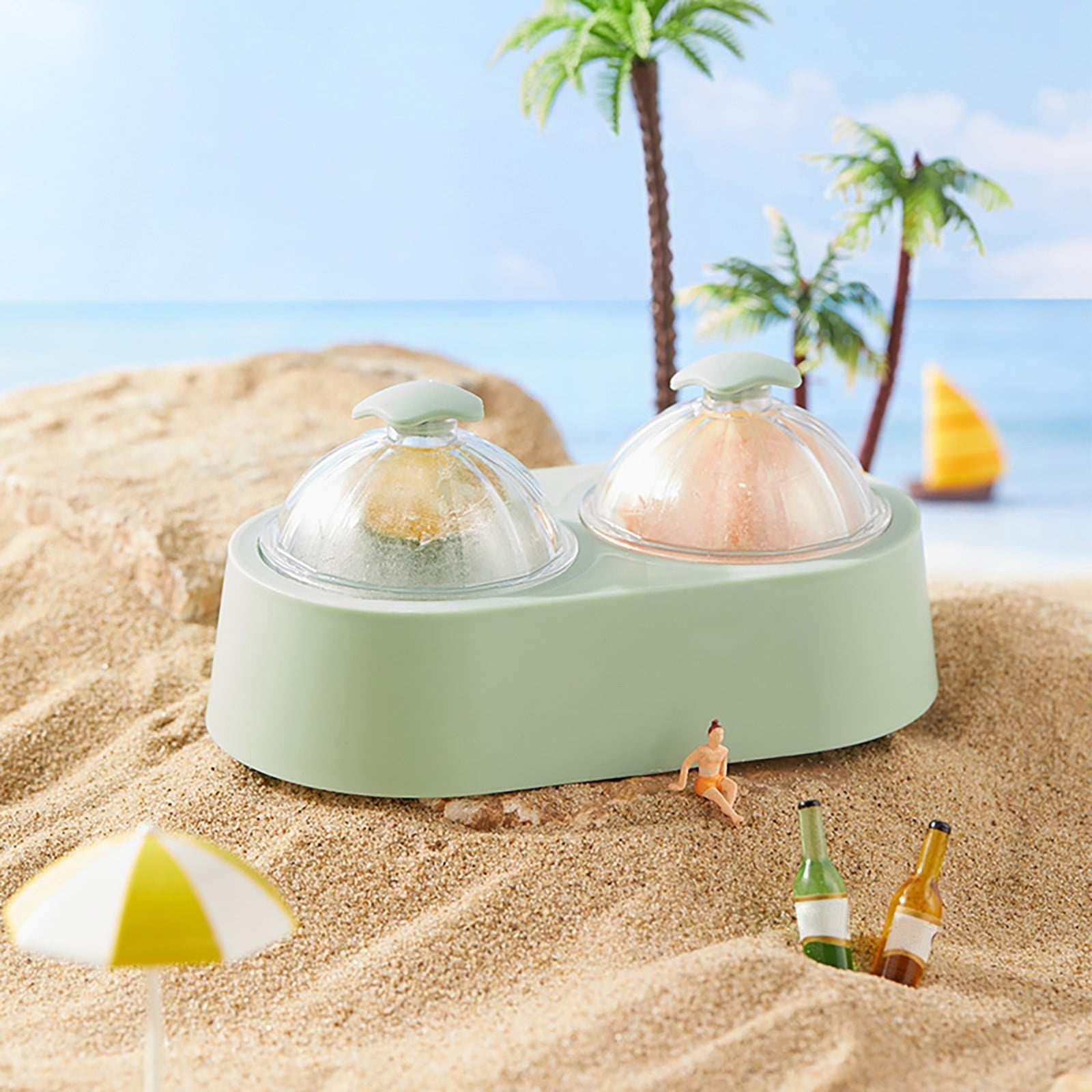 Aursykel Ice Maker Mold for Drinks Double Sphere Mold for Round Ice ...