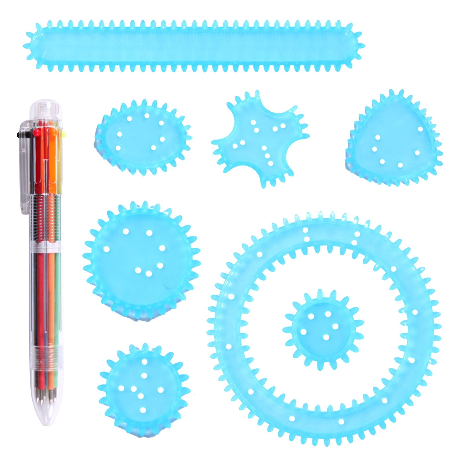 Aursykel Drawing Kit Educational Stencil Art Set with 4 in 1 Pen and ...