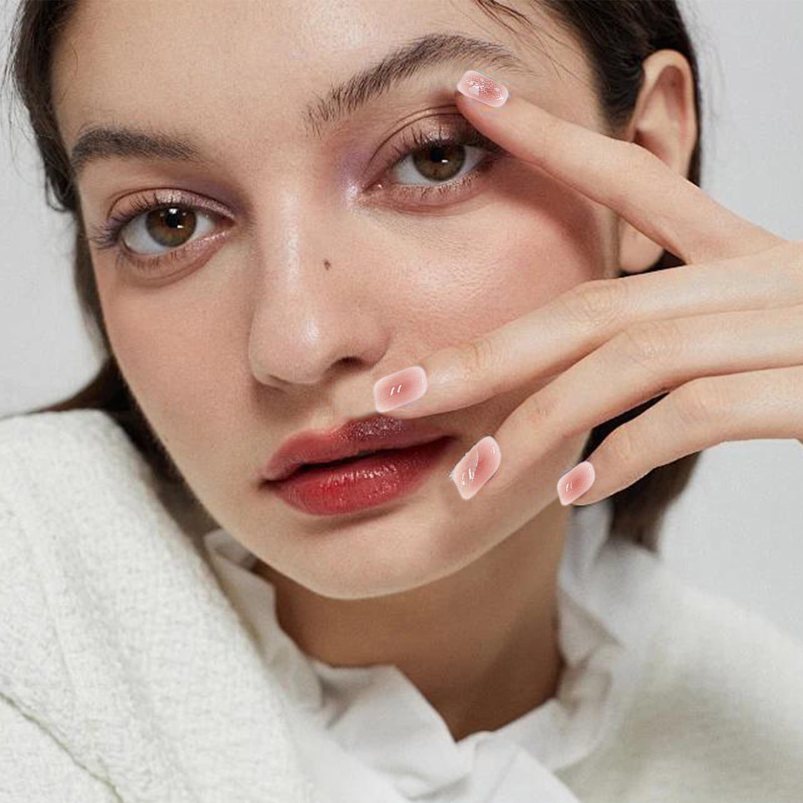 Aursykel Medium Length Press On Nails Set 24 Pcs Fake Nail Art with ...