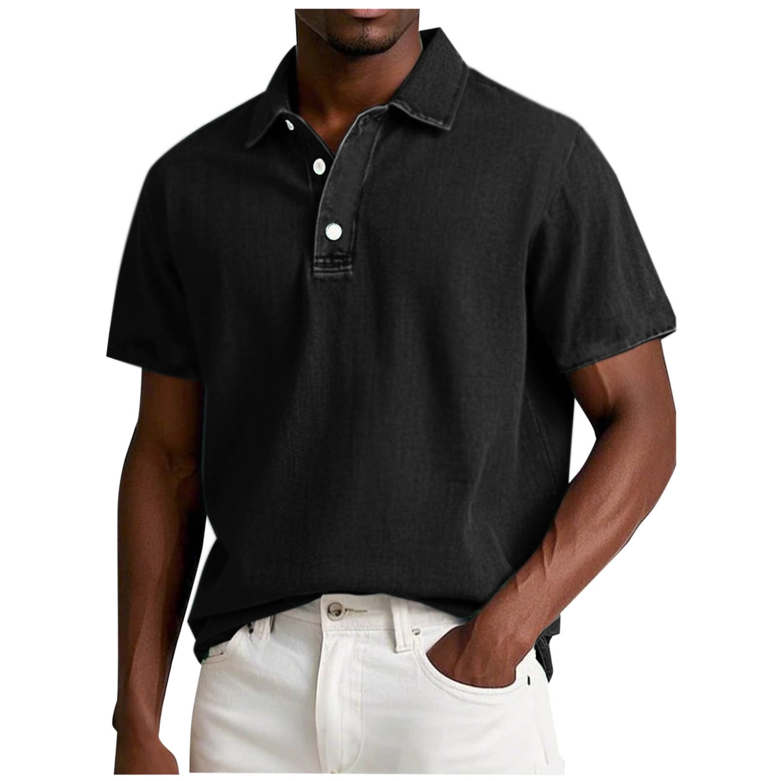 Aursykel Men's Big and Tall Shirts Collared Comfortable Loose Tees ...