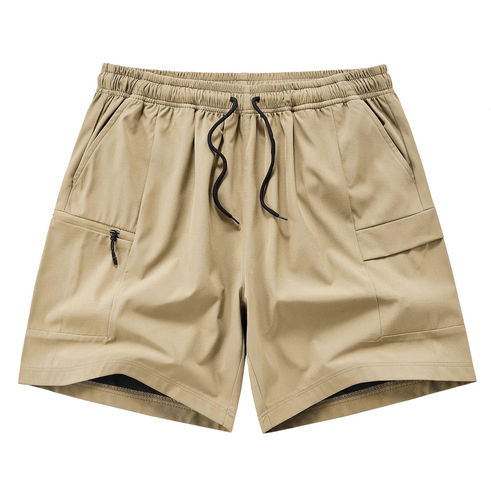 Aursykel Men's Casual Cargo Shorts Summer Comfort Elastic Waist Pants ...