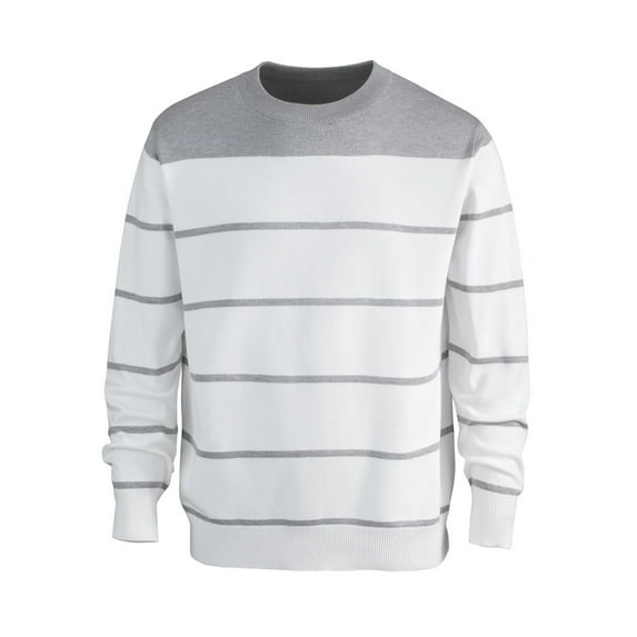 Aursykel Men's Color Block Sweater Crewneck Pullover Clothing Long ...
