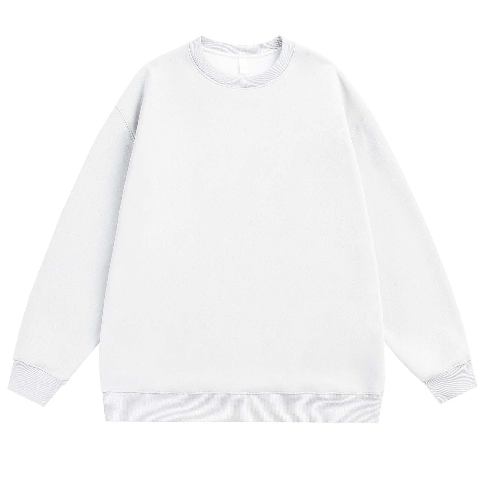 Aursykel Men's Crewneck Sweatshirt Solid Color Pullover Sweatshirts Big ...