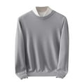Aursykel Men's Crewneck Thermal Sweaters Fashion Long Sleeve Sweater ...