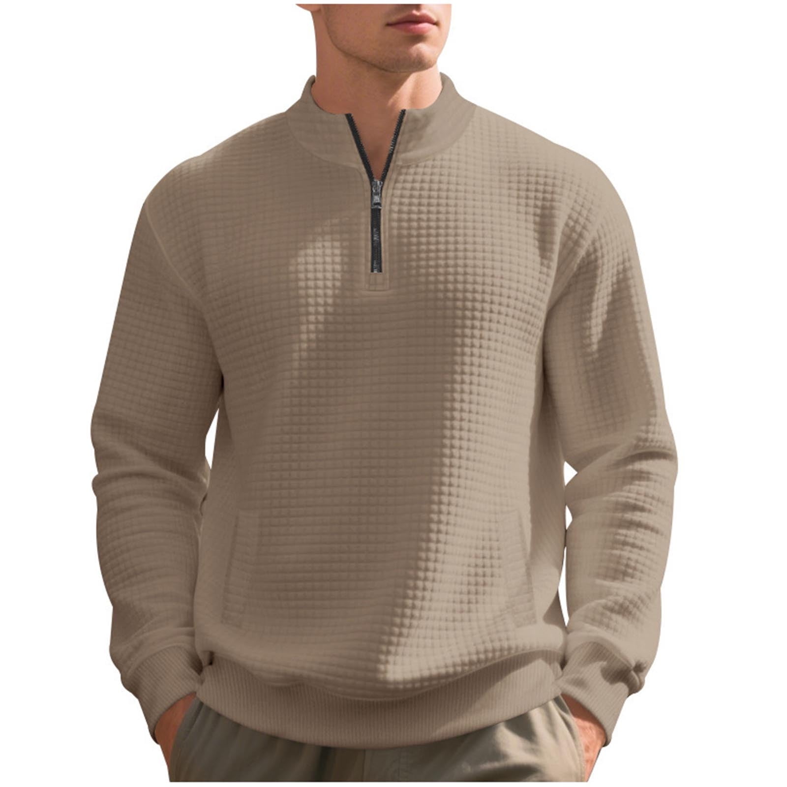 Aursykel Men's Pullover Sweatshirt 1/4 Pullover Zip Sweatshirts Big and ...