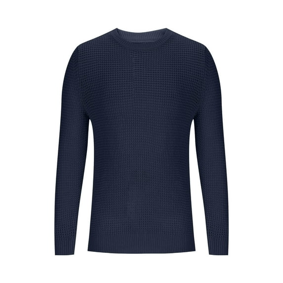 Aursykel Men's Texture Sweaters Fashion Crewneck Sweater Big and Tall ...