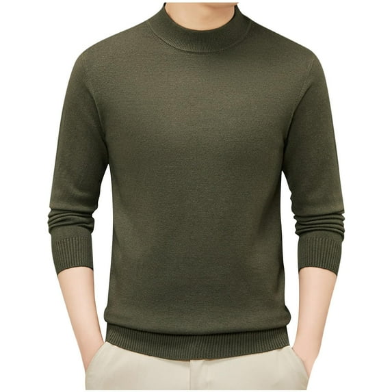 Aursykel Men's Turtleneck Pullover Sweater Fashion Warm Sweaters Casual ...