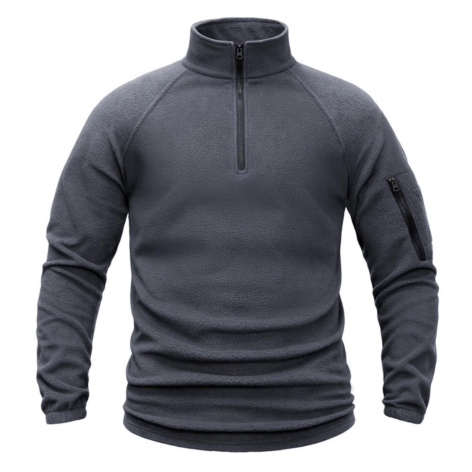Aursykel Men's Turtleneck Pullover Sweatshirt 1/4 Pullover Zip ...