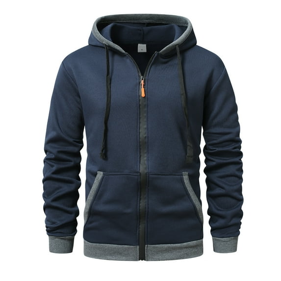 Aursykel Mens Big and Tall Jackets Hooded Full Zip Top for Men Comfort ...