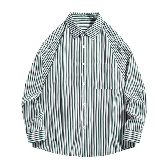 Aursykel Mens Button Down Shirts Big and Tall Tops Casual Fashion Long ...