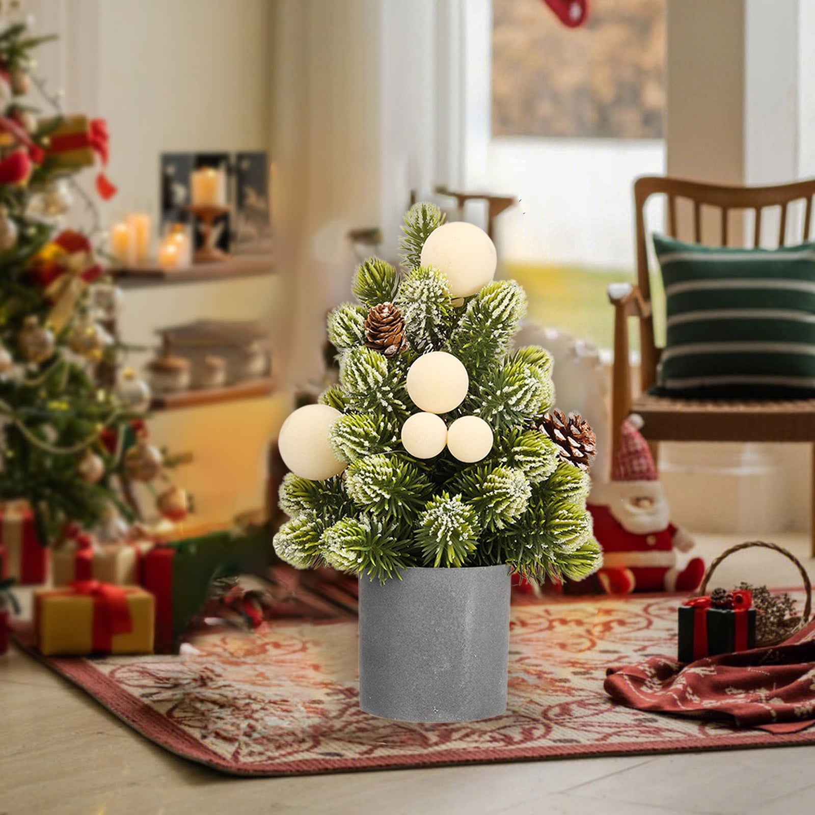 Aursykel Mini Christmas Tree for Desk and Bedroom Create Festive ...