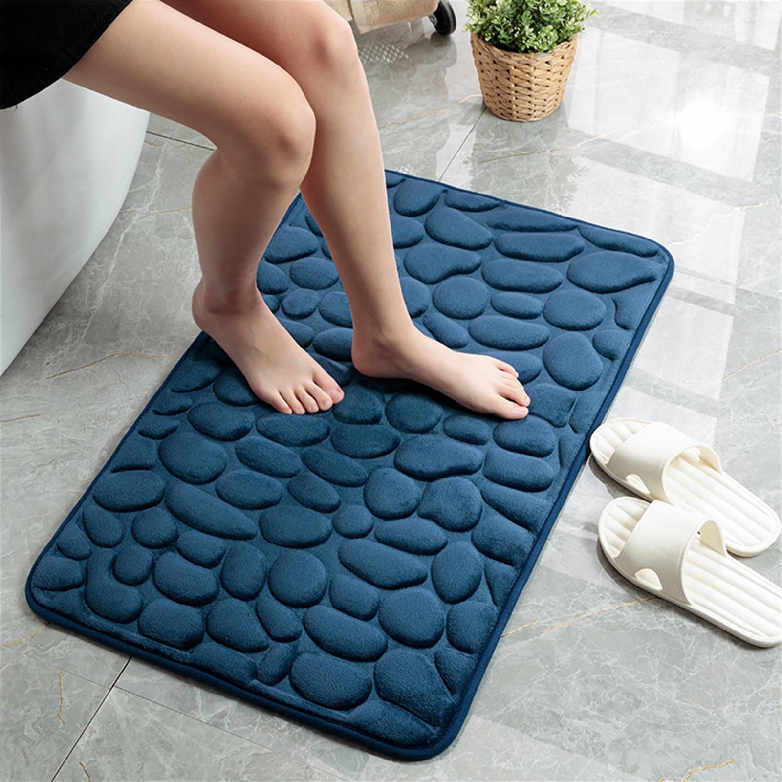 Aursykel Non-Slip Absorbent Memory Foam Doormat for Bathroom Entryway ...