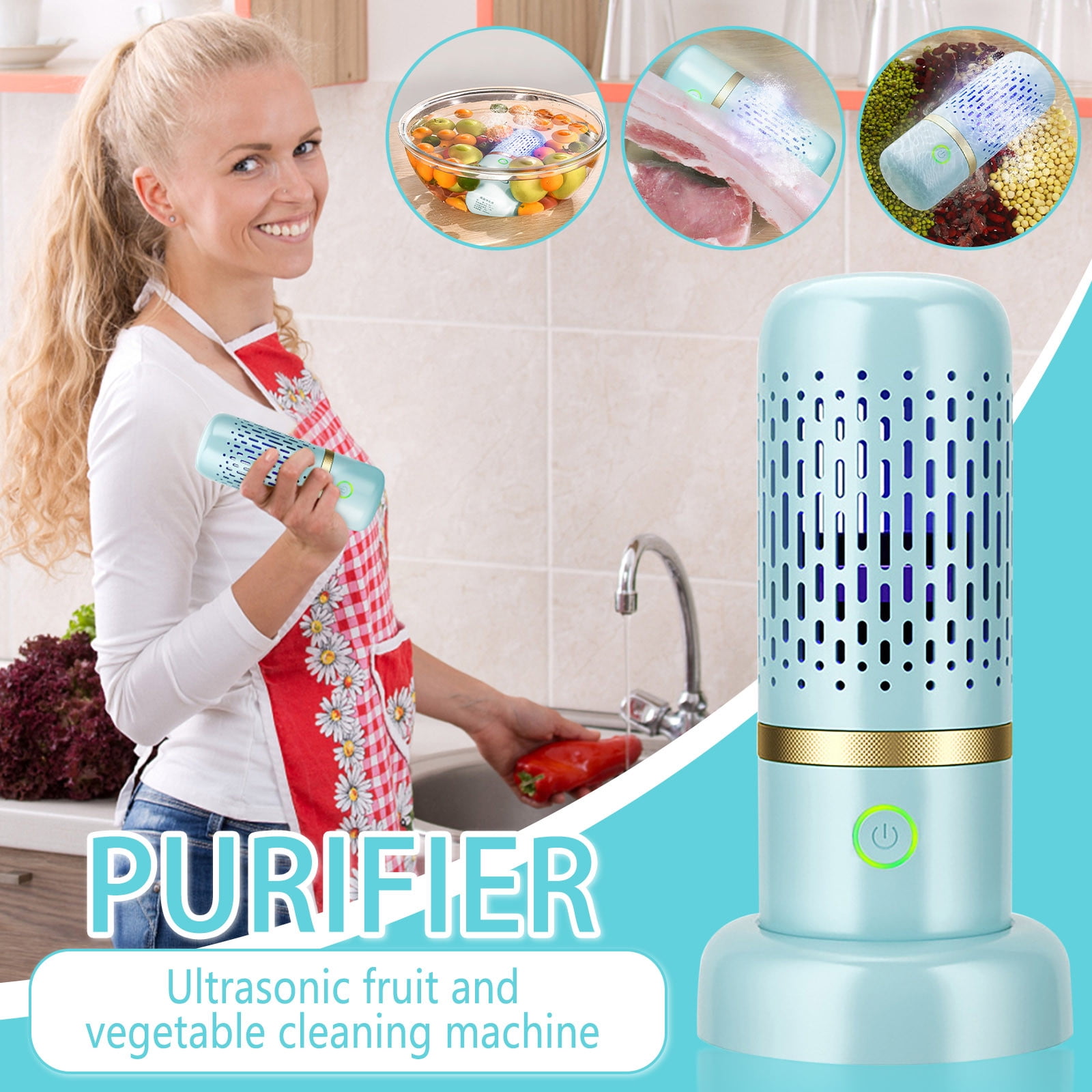 Aursykel Portable Fruit And Vegetable Purifier Machine Wireless ...