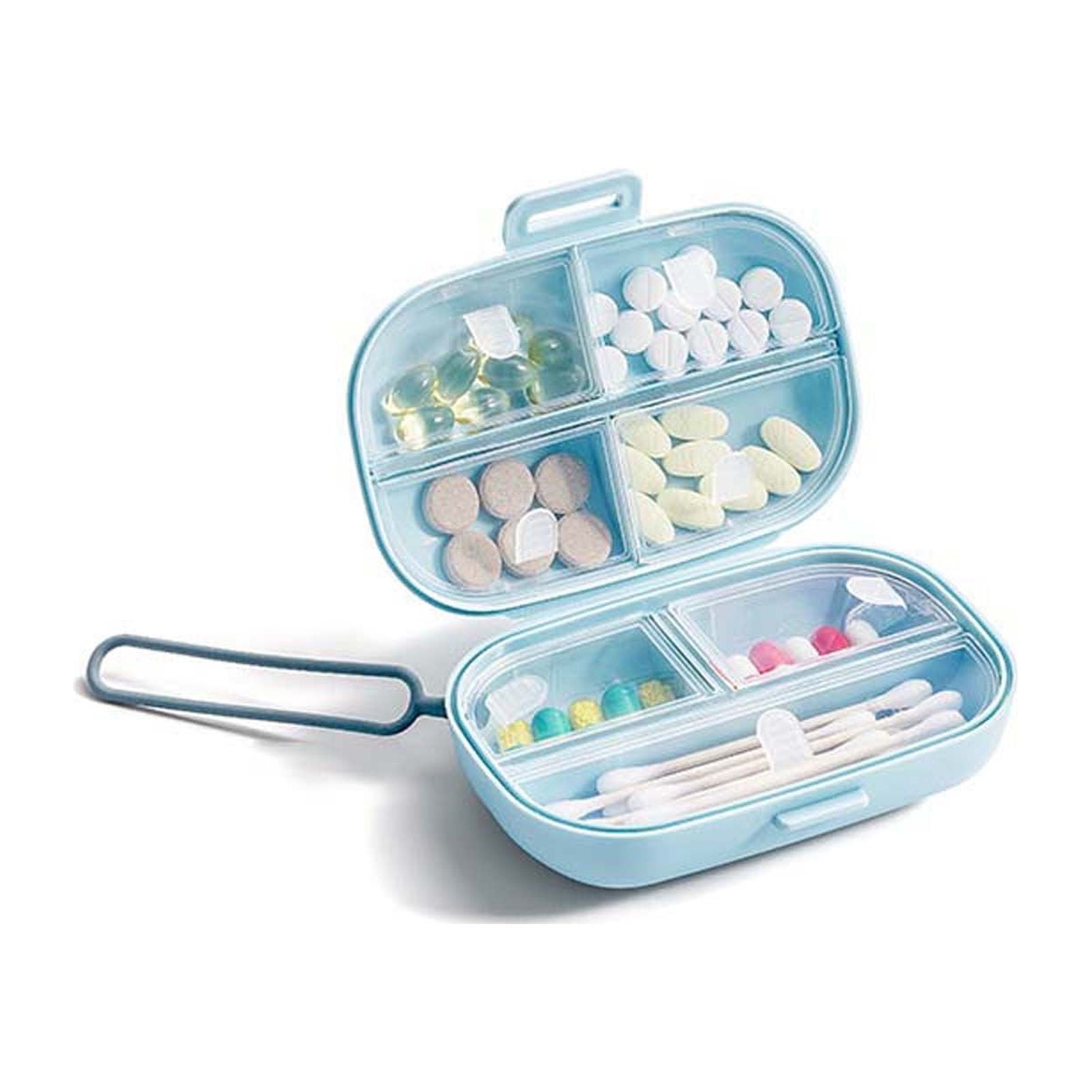Aursykel Portable Mini Medication Dispensing Box with Partition Design ...
