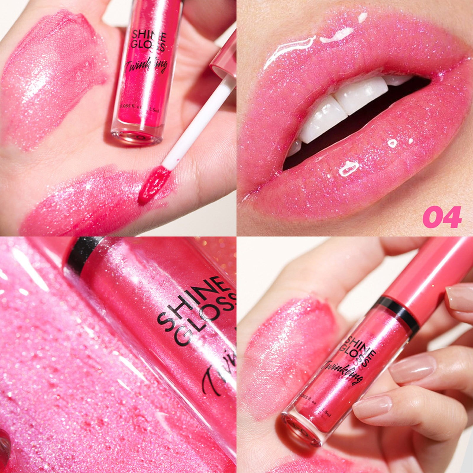 Aursykel Premium Shimmering Lip Gloss Set 8 Color Collection Infused ...