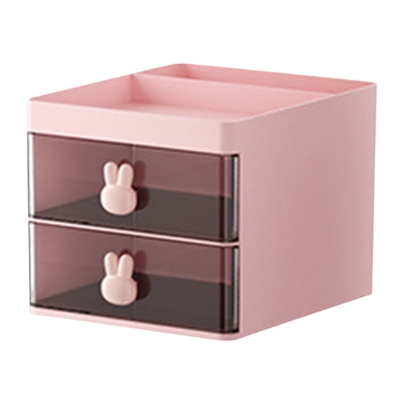 Aursykel Transparent Small Desk Organizer with Bunny Handle Easy Access ...
