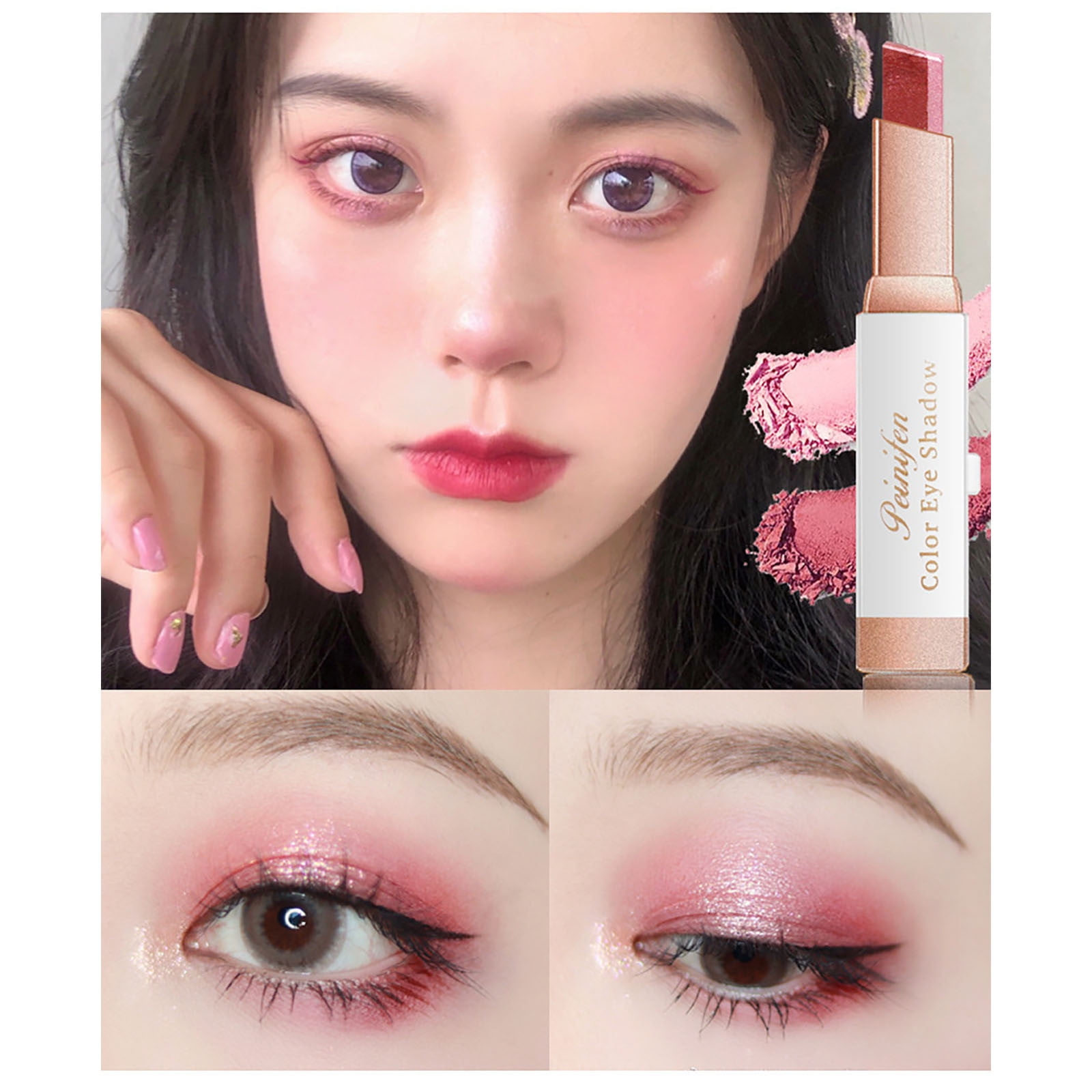 Aursykel Waterproof Two Color Eyeshadow Stick for Beginners Long ...