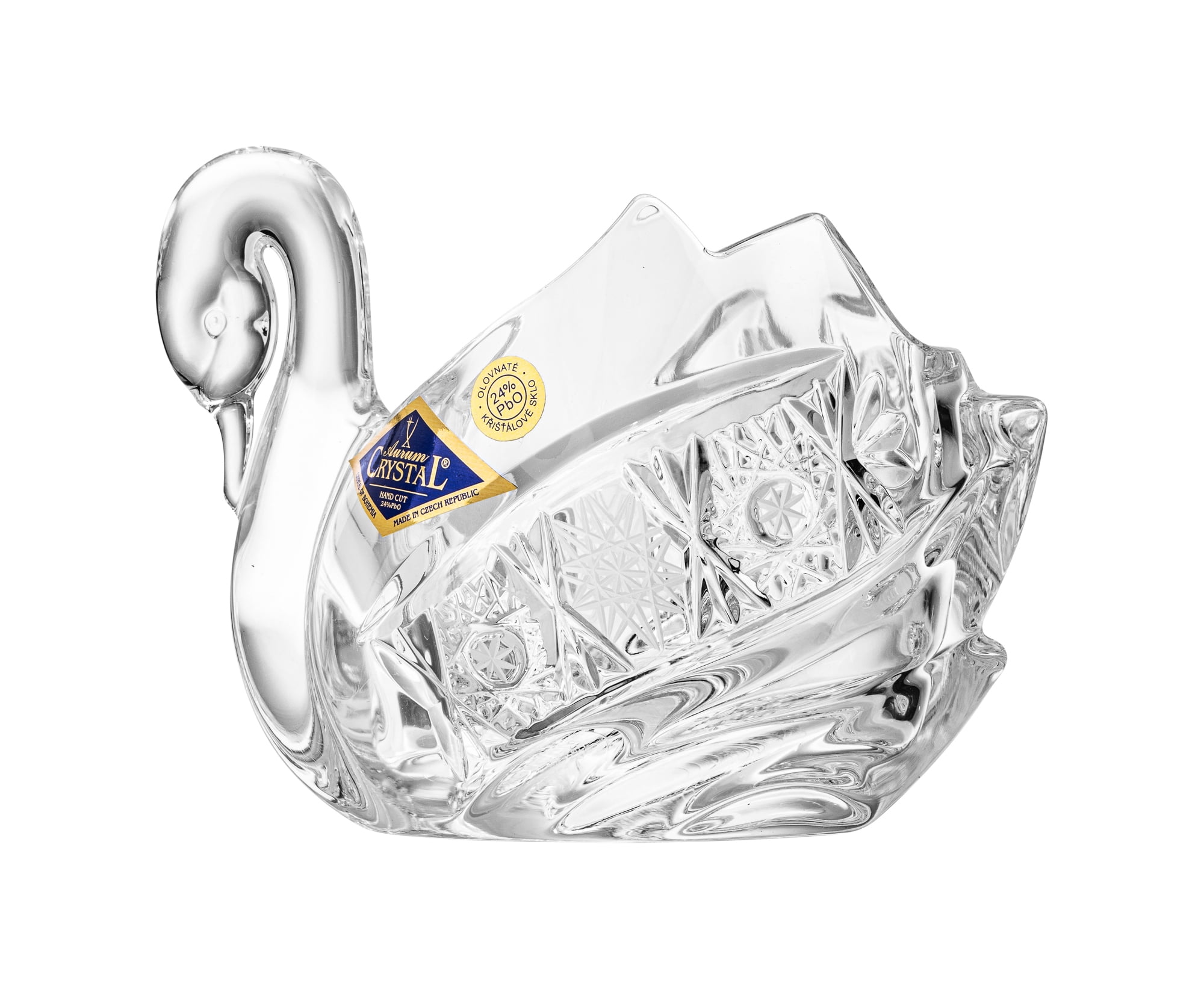 Aurum Crystal AU51027, 4-1/2" Crystal Caviar Bowl w/ Swan Design, Hard ...