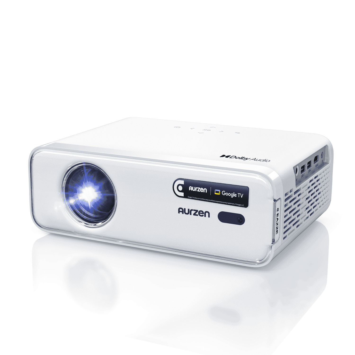 Aurzen Google TV Projector with WiFi & Bluetooth, Auto Focus & Keystone ...