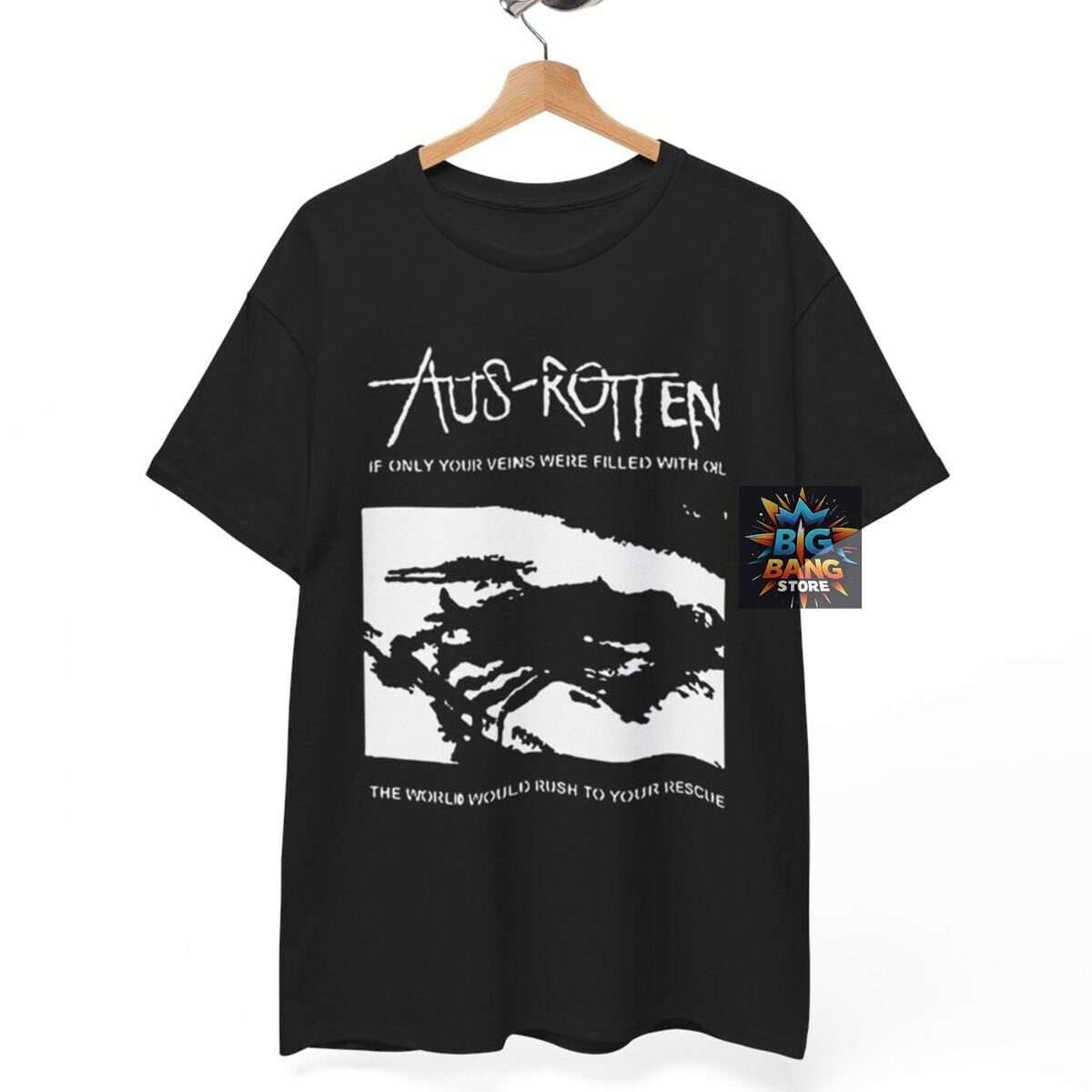 Aus Rotten T-shirt, if only your veins,, Music Band Rock Punk Metal ...