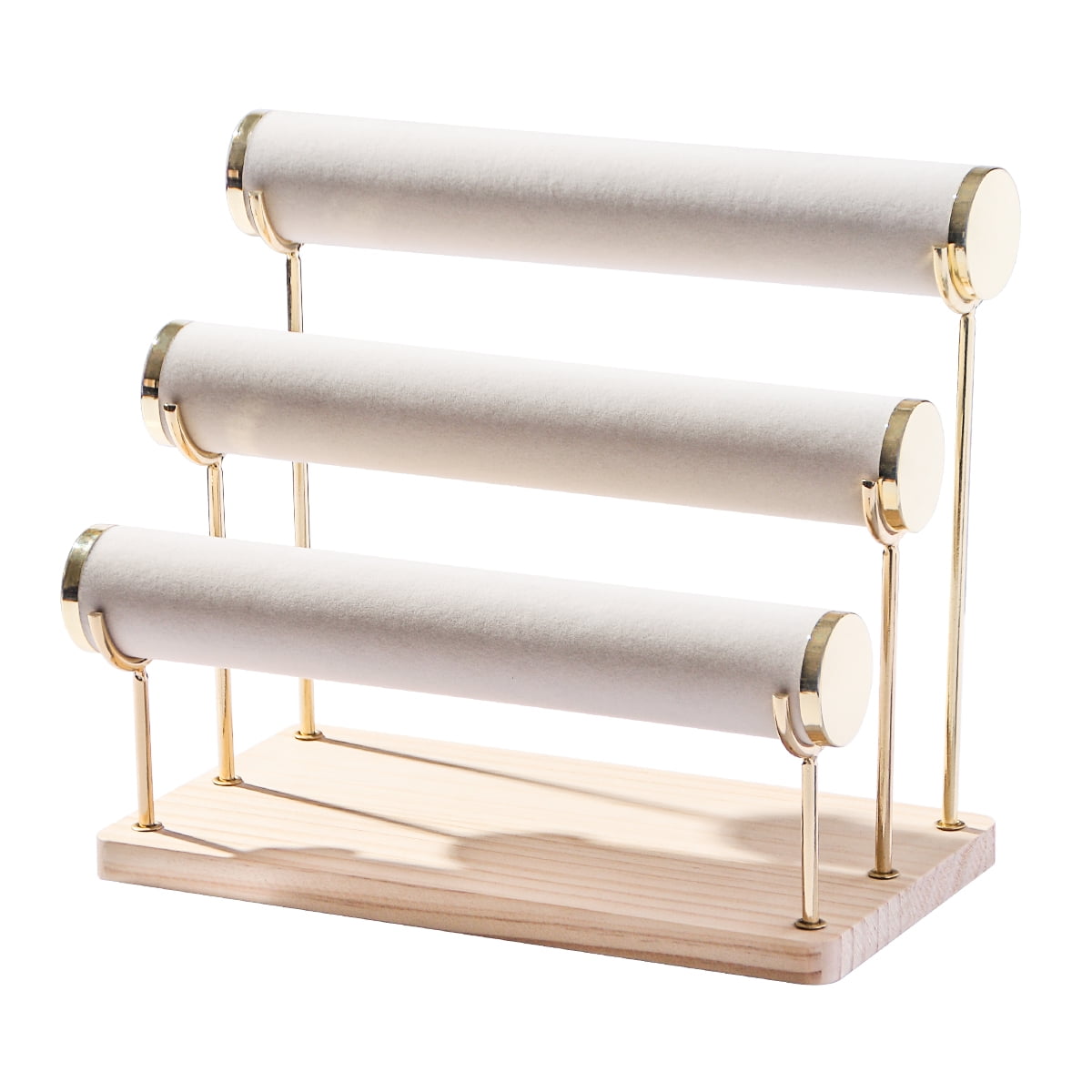 Ausalivan 3 Tier Bracelet Holder, Detachable Beige Jewelry Display ...