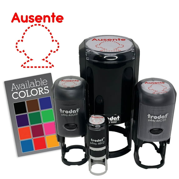 Ausente Absent Spanish Student Teacher Stamp Self-Inking Rubber Stamp ...