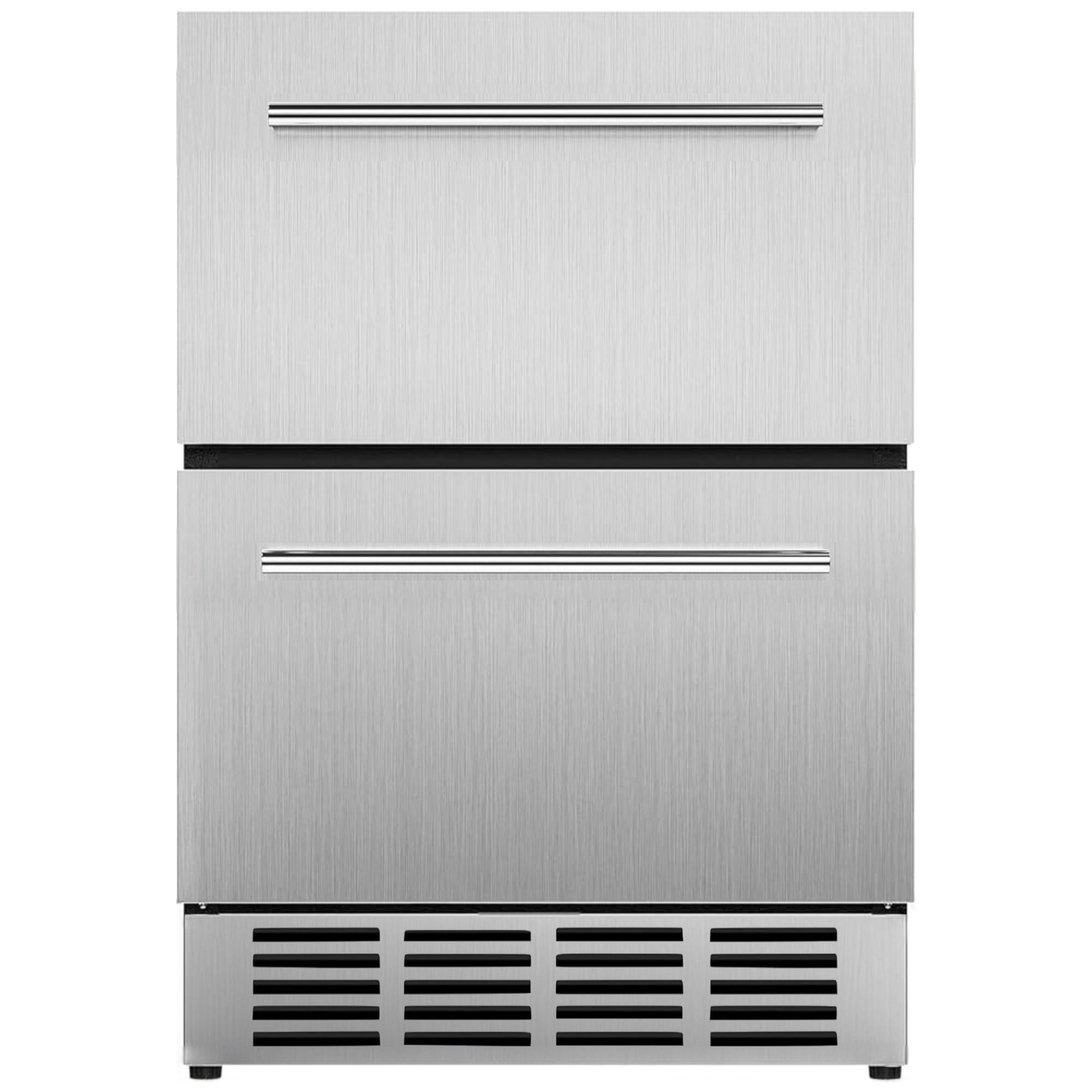 Auseo 24 inch Built-In Dual Drawer Refrigerator Commercial Undercounter ...