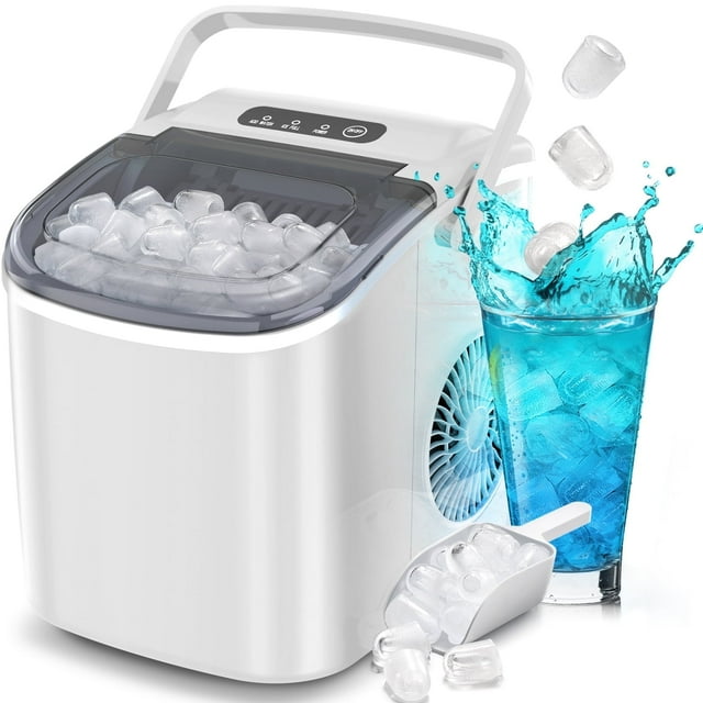 Free Shipping! Auseo Countertop Ice Maker, Portable Ice Machine with ...