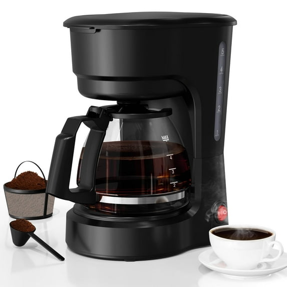 Auseo Barista Coffee Maker, 5-Cup Quick Brew Drip System, Funnel, Glass ...