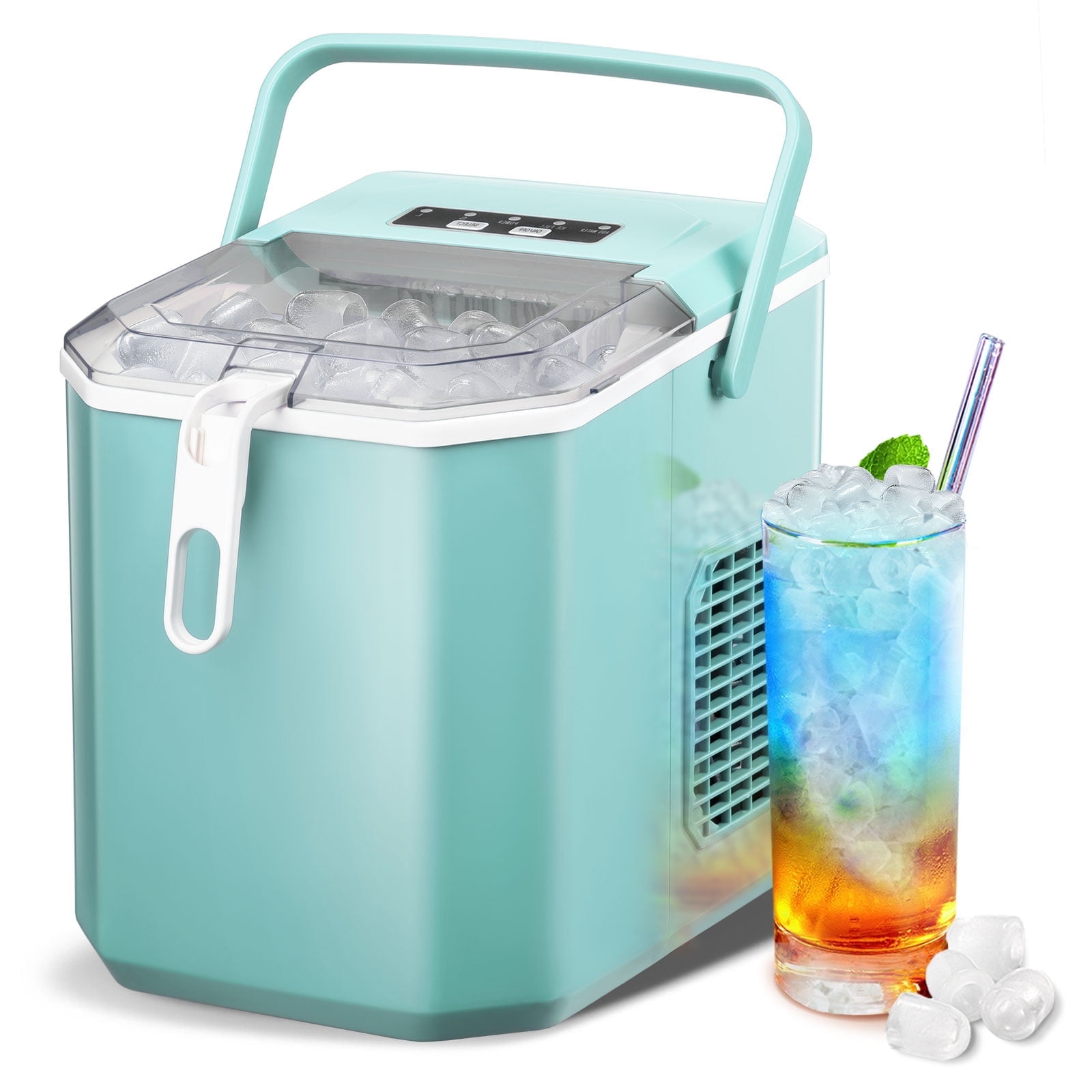 Auseo Portable Countertop Ice Maker, Self-cleaning, Automatic, Chewable ...