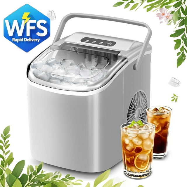 Auseo Countertop Ice Maker, Portable Ice Machine with Self-Cleaning ...