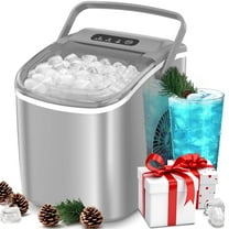 Simzlife 26 lbs/24H Countertop Ice Maker Machine, 9 Bullet-Shaped Ice ...