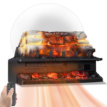 LIGHTINN Electric Fireplace with Mantel, Freestanding Heater with ...