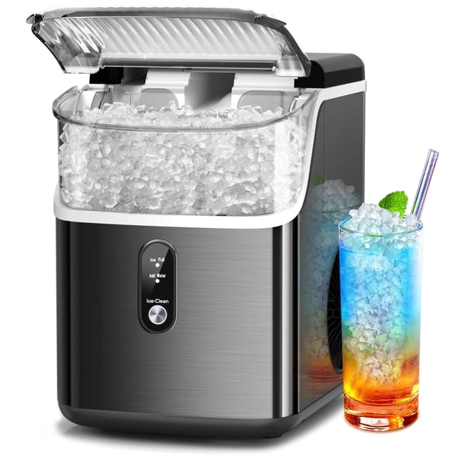 Auseo Nugget Ice Maker Countertop, Pebble Ice Maker Machine with 35lbs ...
