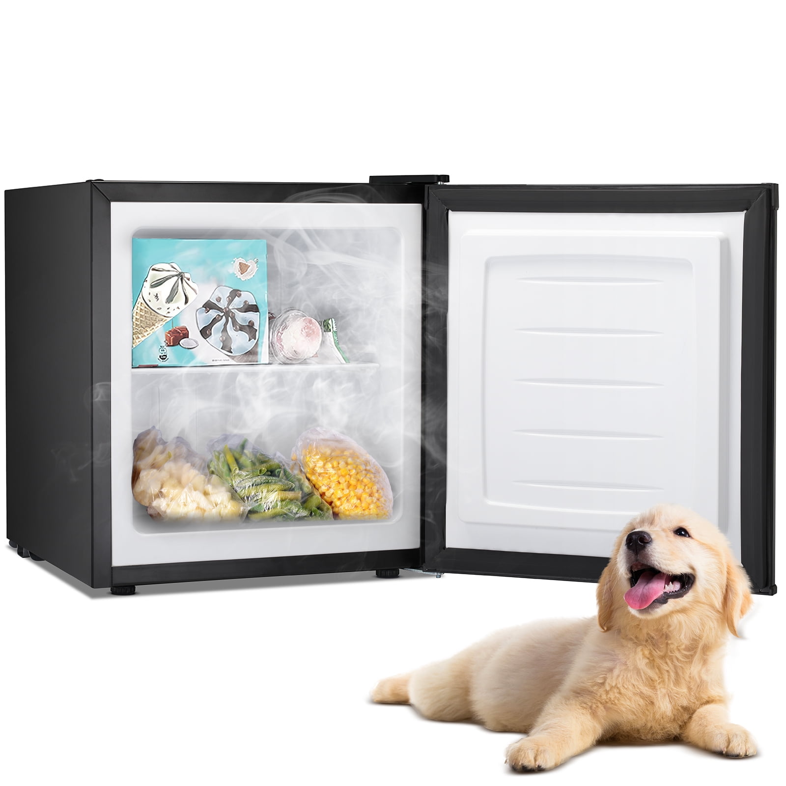 Auseo Compact Mini Freezer 1.1 Cu.ft for Small Kitchen, Reversible Door ...