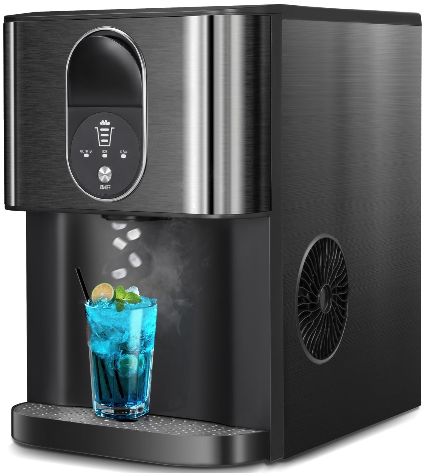Auseo Soft Chewable Nugget Ice Maker Countertop, 44lbs /24H, Self ...