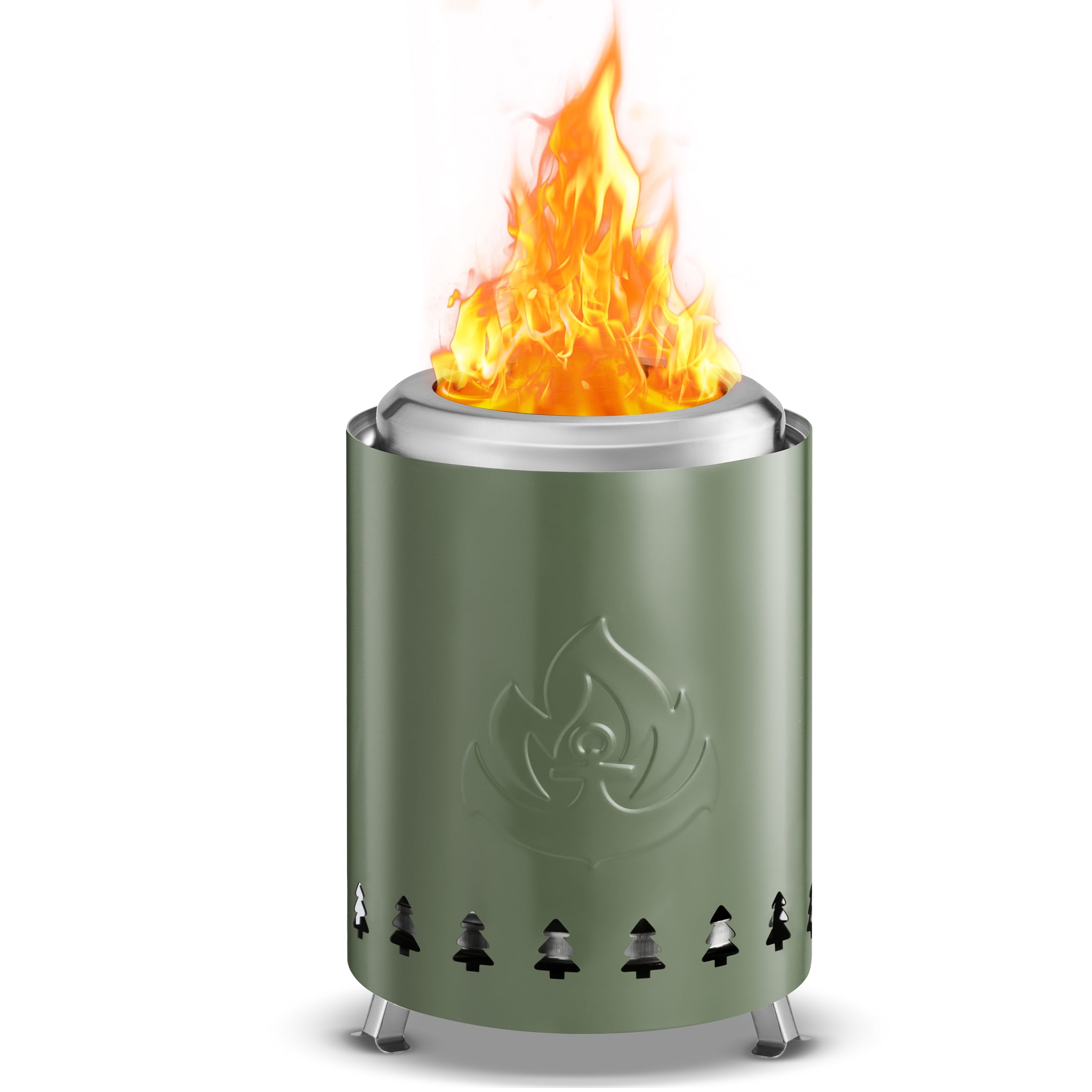 Auseo Tabletop Fire Pit Smokeless Outdoor Mini Fire Compact & Portable ...