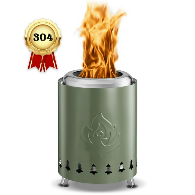 Auseo Tabletop Fire Pit Smokeless Outdoor Mini Fire Compact & Portable ...