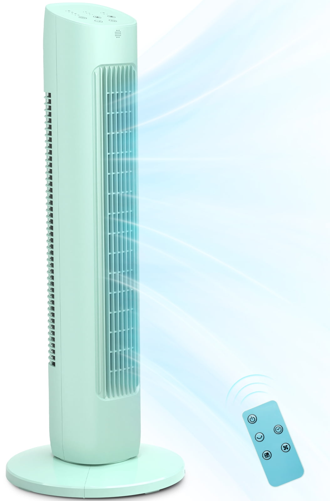 Auseo Tower Fan for Bedroom, 85° Oscillating Fans with 3 Speeds, 15H ...