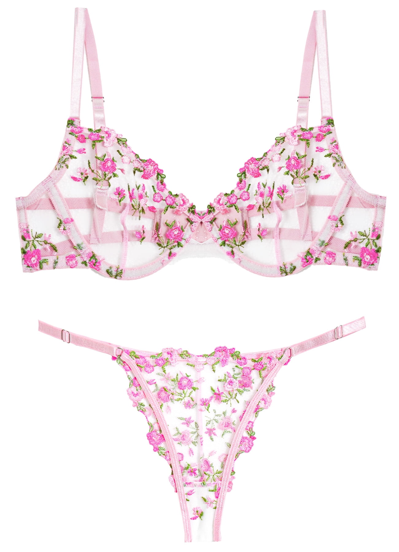 Ausing Bra and Panty Sets for Women Matching Underwear Bralettes Lace ...