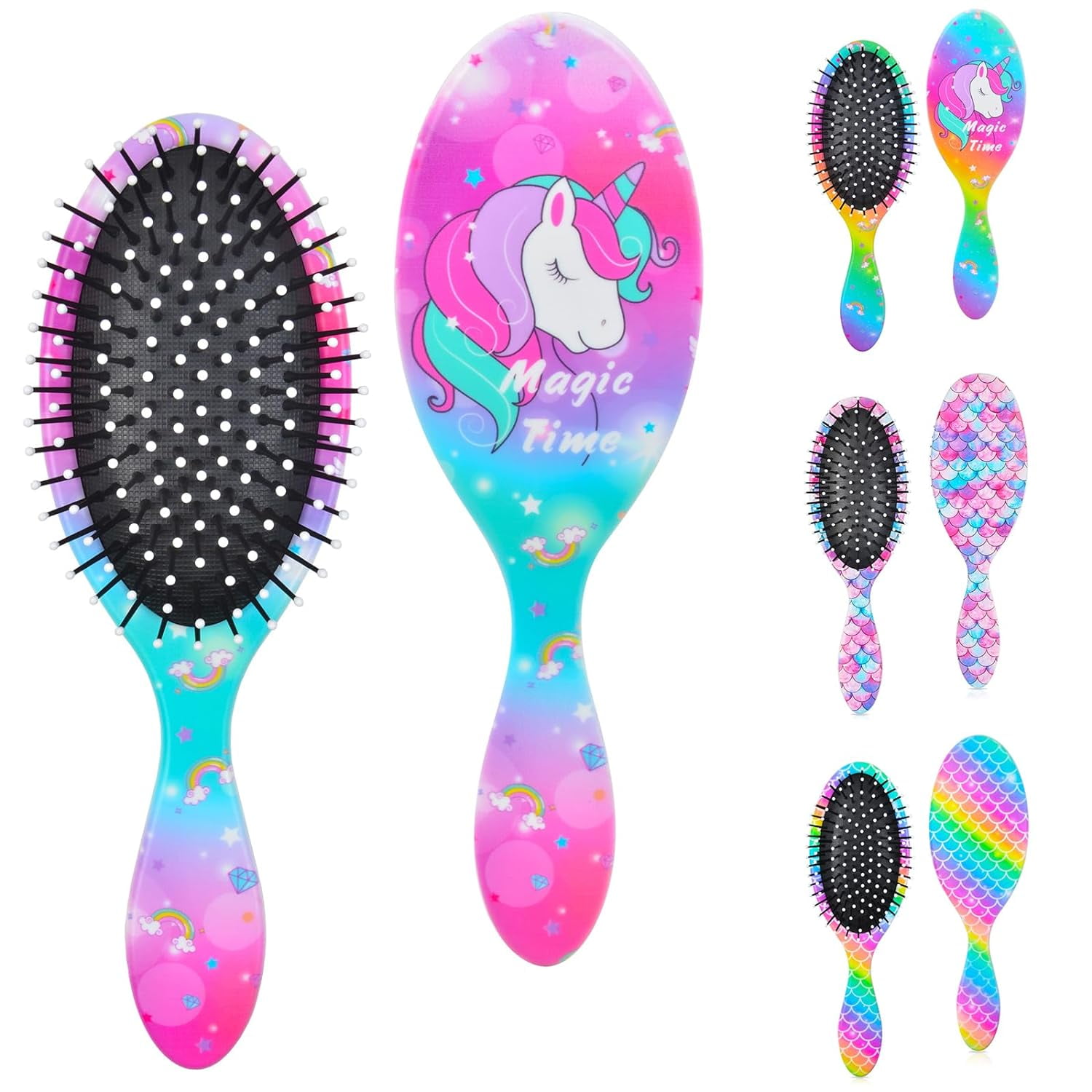 Ausletie Wet Hair Brushes for Women Kids, rapunzel hair brush, Glide ...
