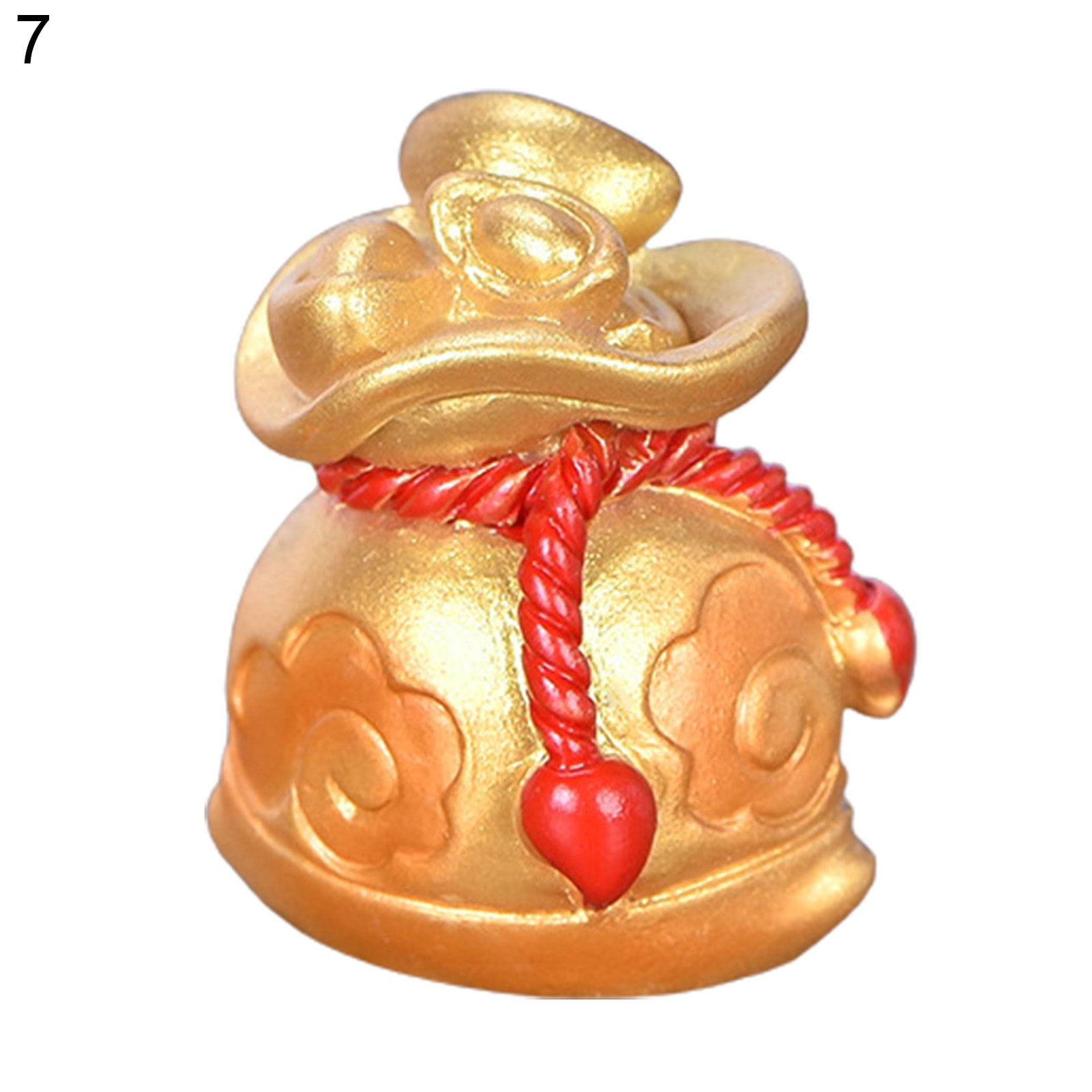 Auspicious Imitation Gold Ingot Ornament Plastic Mascot Display Crafts ...