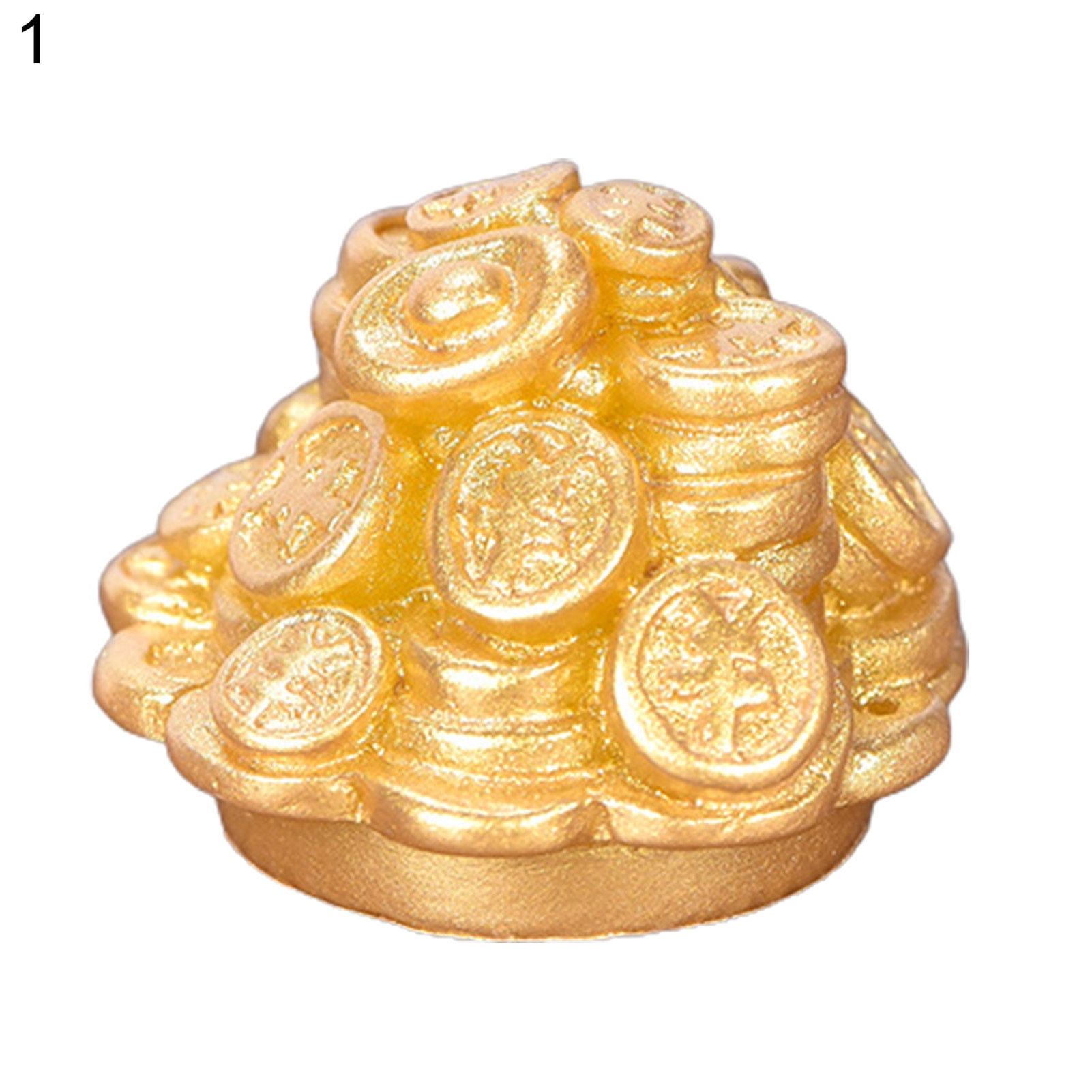 Auspicious Imitation Gold Ingot Ornament Plastic Mascot Display Crafts ...