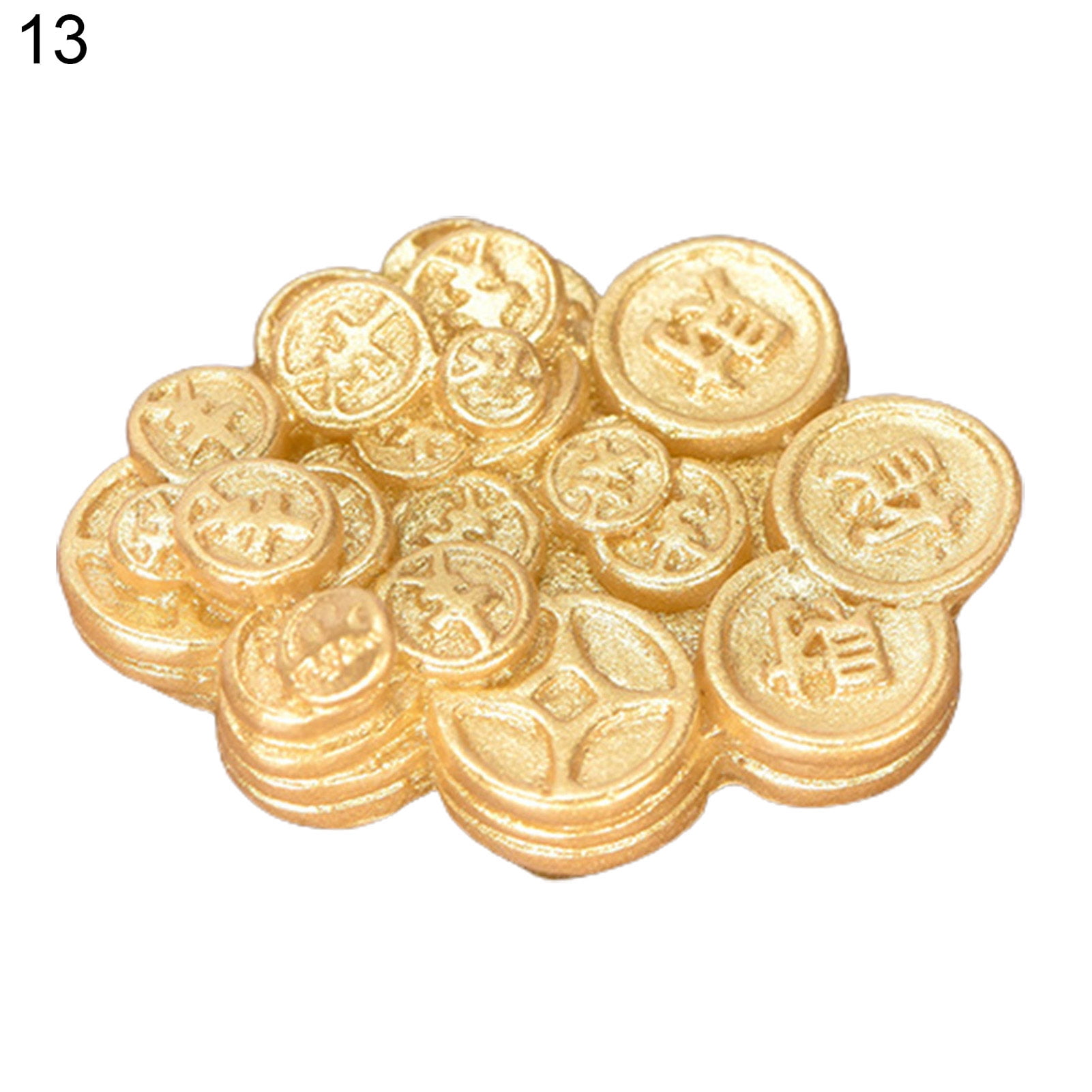 Auspicious Imitation Gold Ingot Ornament Plastic Mascot Display Crafts ...