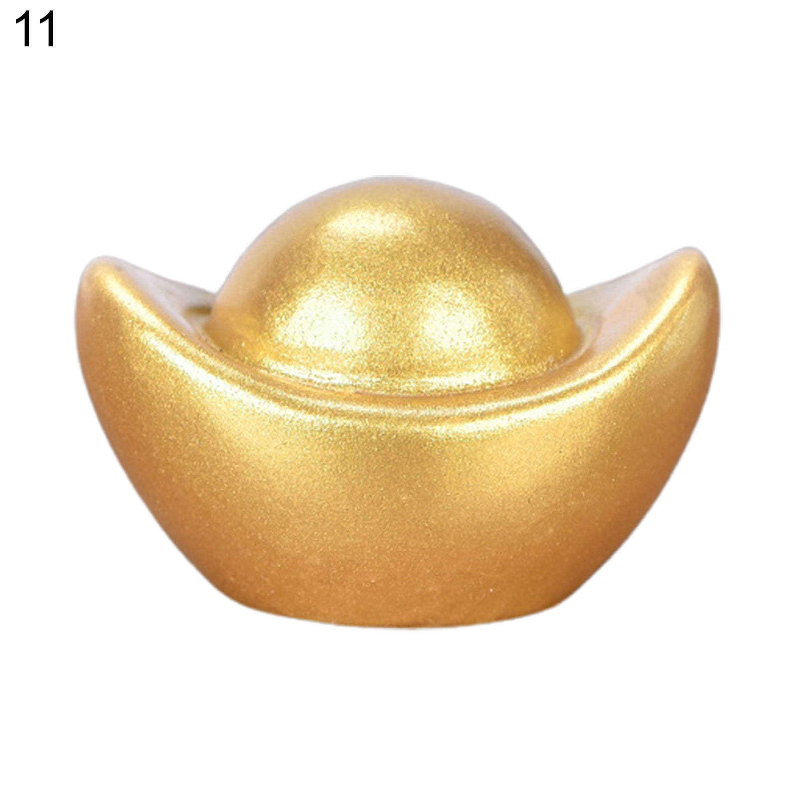 Auspicious Imitation Gold Ingot Ornament Plastic Mascot Display Crafts ...